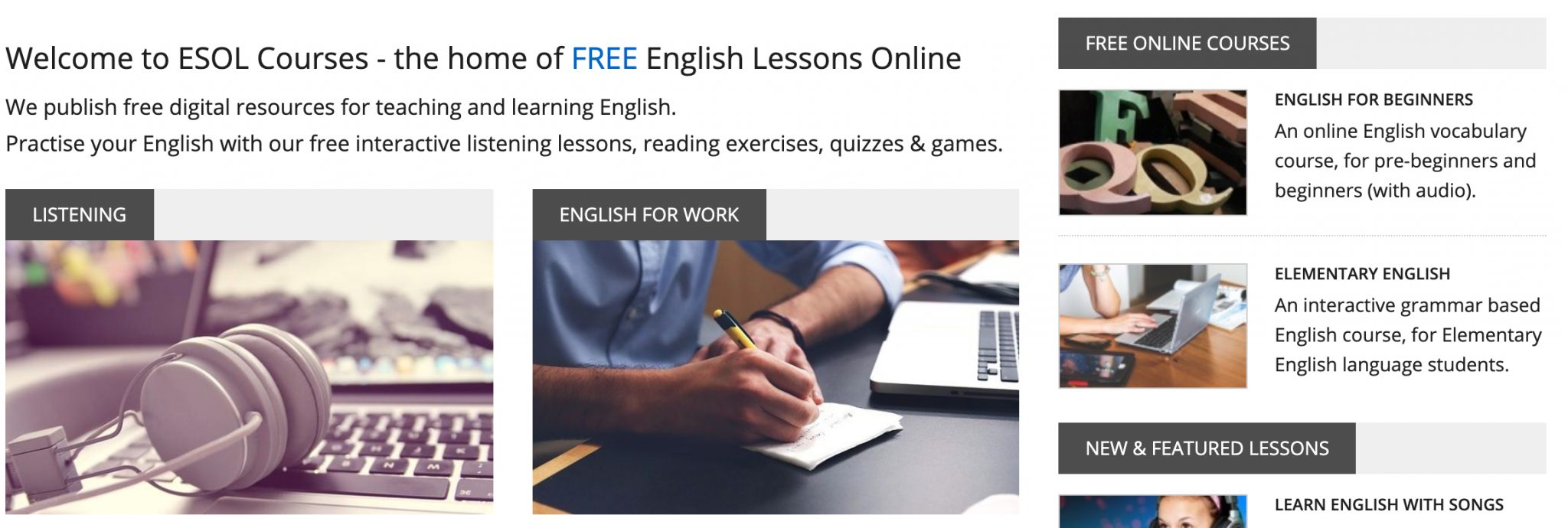10 Great Online English Courses for Beginners