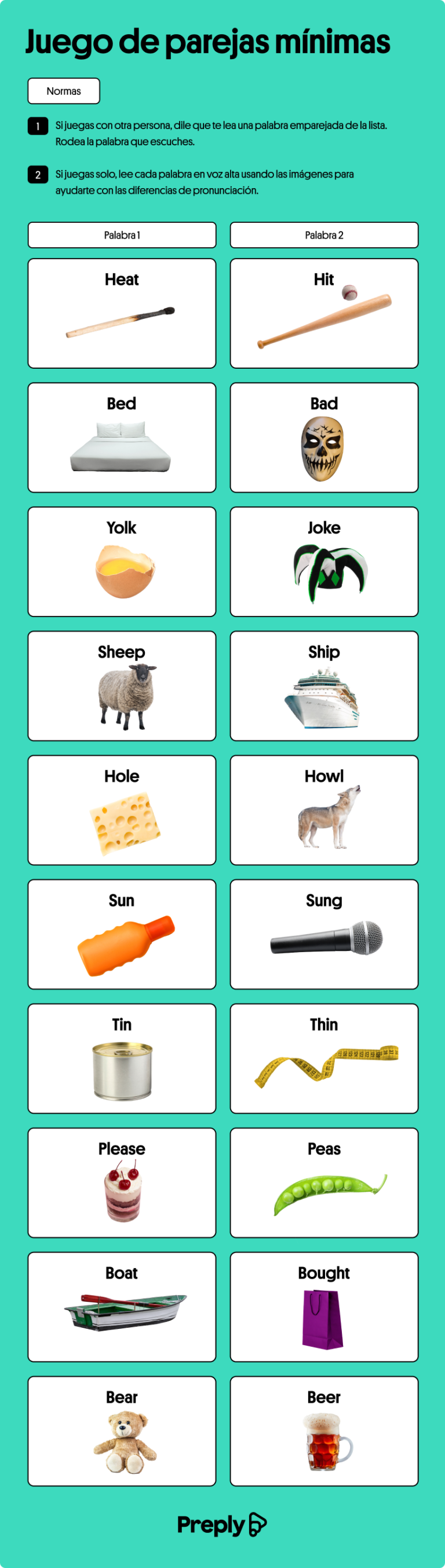 10 ejercicios prácticos e imprimibles para practicar pronunciación en ...