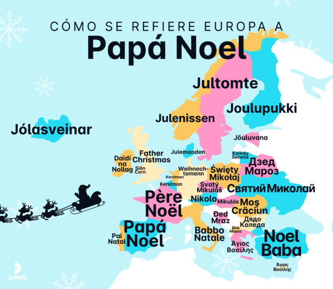 Cómo se le llama a Papá Noel por todo el mundo