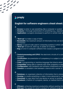 English for software engineers