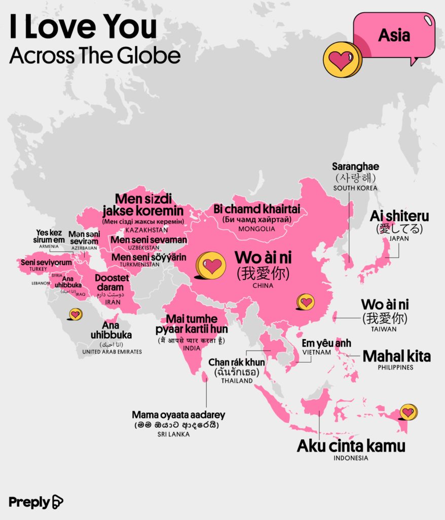 How to Say "I Love You" Across the Globe